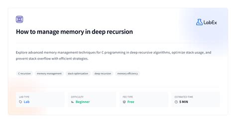How To Manage Memory In Deep Recursion Labex