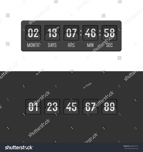 Countdown Clock Timer Set Vector Stock Vector Royalty Free Shutterstock