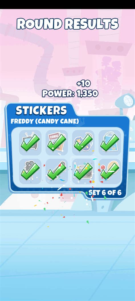 Candy Cane Freddy Stickers Complete R Funkopopblitz