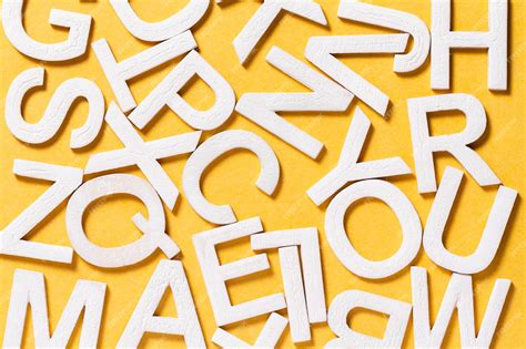 Premium Photo Set Of Letters Of The Alphabet In Disorder