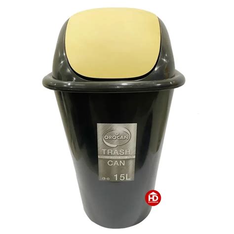Orocan L Trash Can Swing Type Cover Garbage Can Waste Bin Basurahan Lazada PH
