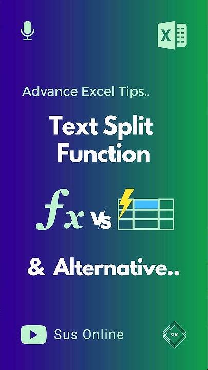 Advance Excel Tips To Use Text Split Function With Multiple Delimiter