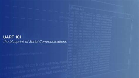 Uart 101 The Blueprint Of Serial Communications