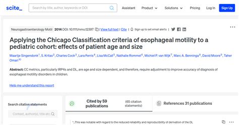 Applying The Chicago Classification Criteria Of Esophageal Motility To A Pediatric Cohort