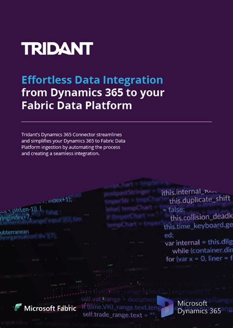 Microsoft Dynamics 365 Fabric Connector Tridant