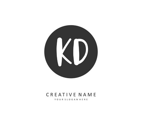 KD Initial Letter Handwriting And Signature Logo A Concept Handwriting Initial Logo With