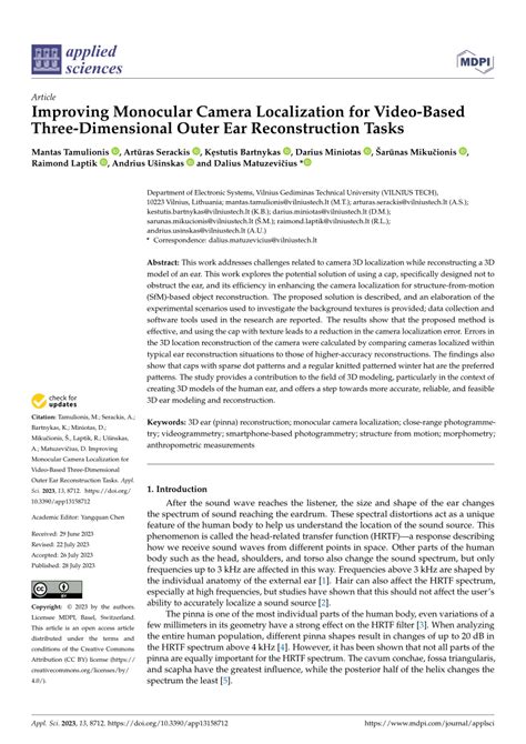 Pdf Improving Monocular Camera Localization For Video Based Three