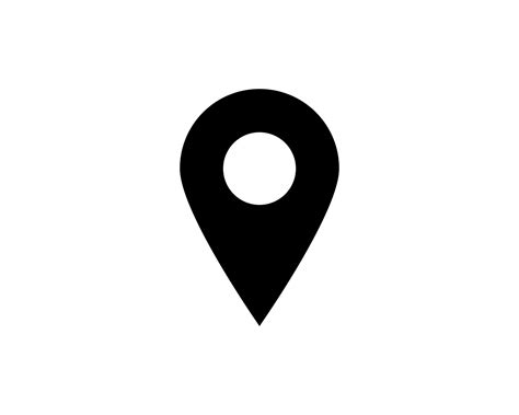 Location Icon Pin Point Map Outline Isolated On White Background