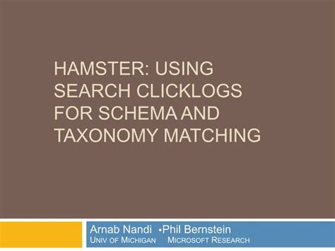 schema matching for merging data feeds ppt free download