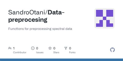 Github Sandrootanidata Preprocesing Functions For Preprocessing Spectral Data