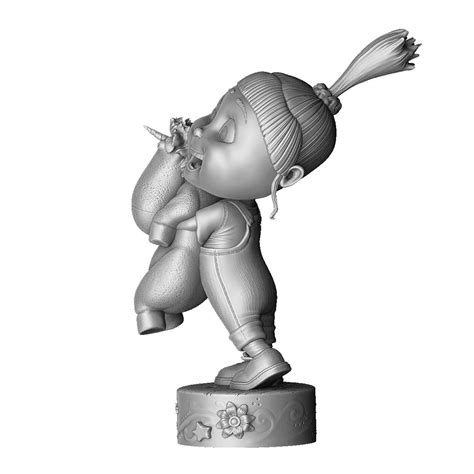 Agnes With A Unicorn Despicable Me 3d Model By Naeem32