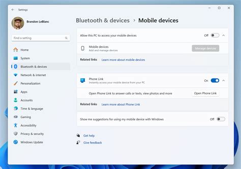 New Windows 11 Dev And Canary Builds Rename Phone Link Settings Page To Mobile Devices Neowin