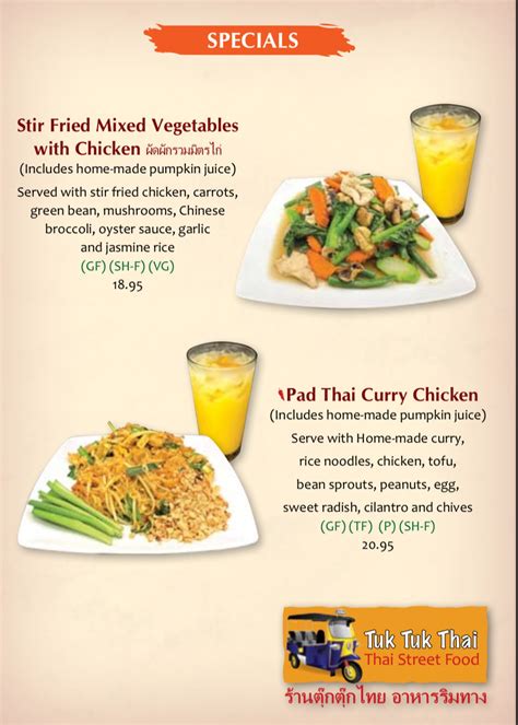 Noys Tuk Tuk Thai Thai Street Food In Tucson Arizona Tucson Az
