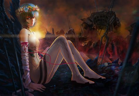Ayanami Rei Neon Genesis Evangelion Drawn By Heiyuen Danbooru