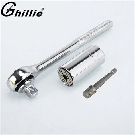 Piece Multi Function Ratchet Universal Wrench Socket Mm Socket Wrench Power Tool Adapter