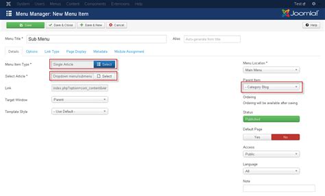 Drop Down Sub Menu Item Trong Joomla 3 Xuân Hà