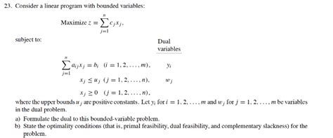 solved 23 consider a linear program with bounded variables