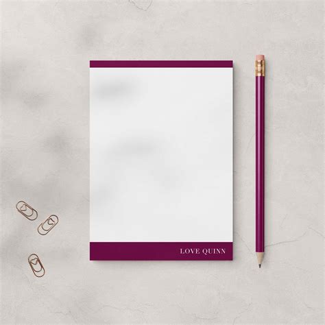 Personalized Mod Border Notepad Blú Rose Designs