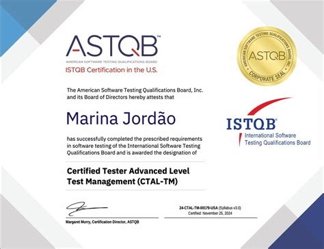 marina jordão on linkedin istqb testmanagement qa astqb