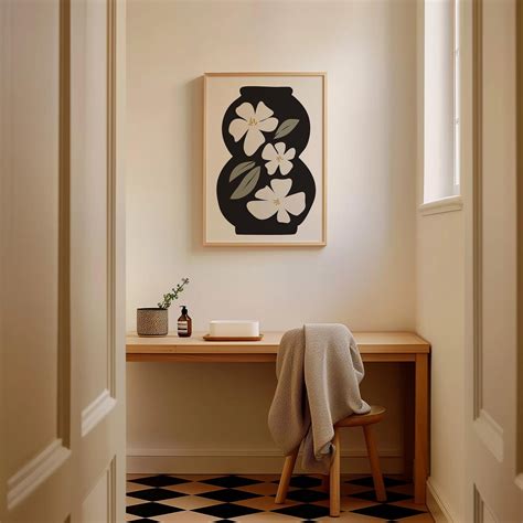 Sampaguita Flower Vase Line Art Modern Abstract Filipino Wall Art Philippines Printable