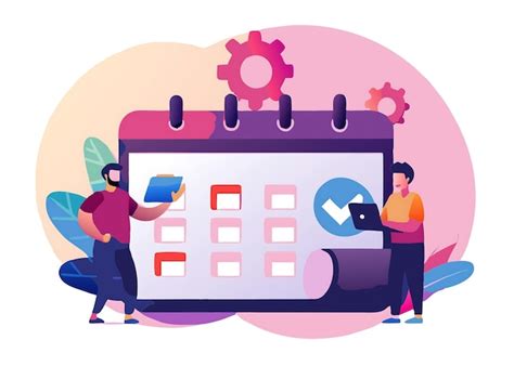 Scheduling And Planning Concept With A Calendar And Team Collaboration Premium Ai Generated Vector