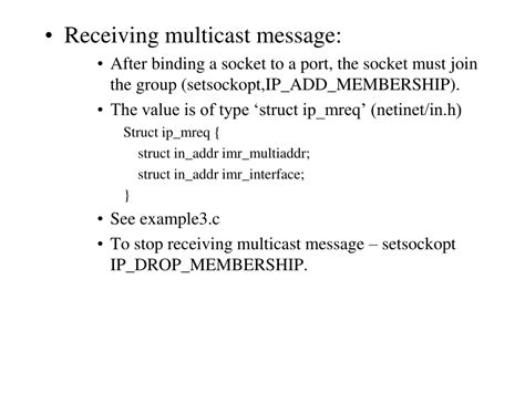 Ppt Broadcast And Multicast Sending And Receiving Network Packets