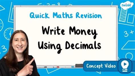 👉 Write Money Using Decimals Ks2 Maths Concept Video