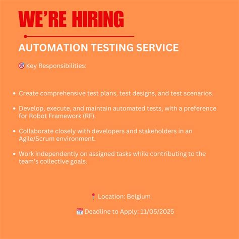 🔍 Were Hiring Automation Testing Service Consultant Ascentware
