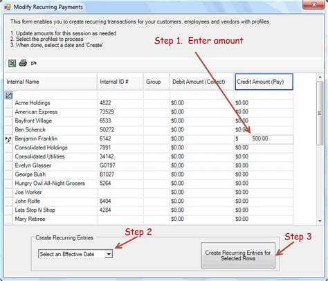 Recurring Transactions