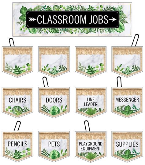 Schoolgirl Style Simply Boho Classroom Jobs Mini Bulletin Board Set