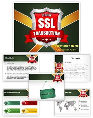 SSL Secure Transaction PowerPoint Presentation Template With Editable Charts