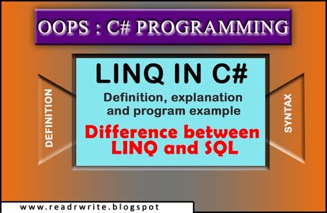 Linq In C Sql Vs Linq ~ Readrwrite Blogs