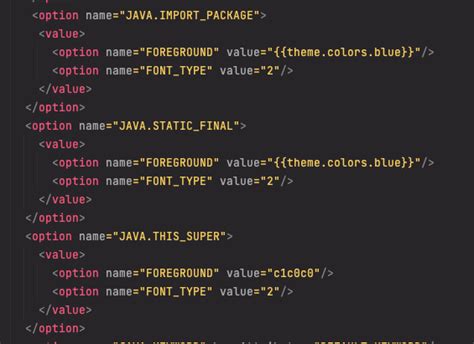 update language specific colors to match official theme · issue 21