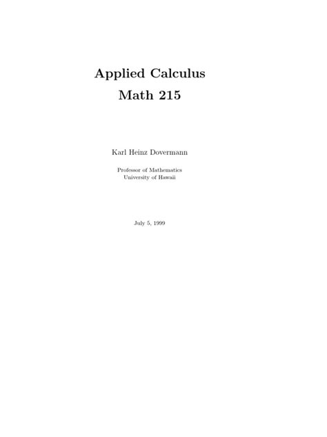 Calculus Pdf Quadratic Equation Derivative