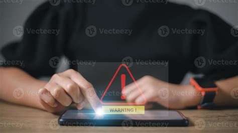 system warning caution sign for notification error and maintenance concept cyber attack on