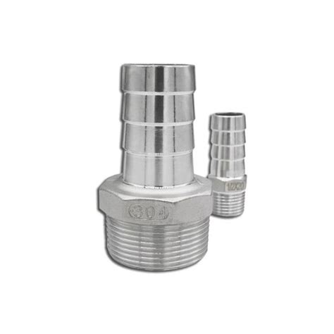 หางปลาไหล สแตนเลส 304 เกลียวนอก ขนาด 1 4 2 นิ้ว Stainless 304 Hose Nipple Th