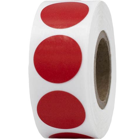 Red Color Code Labels 3 4 Round InstockLabels Com