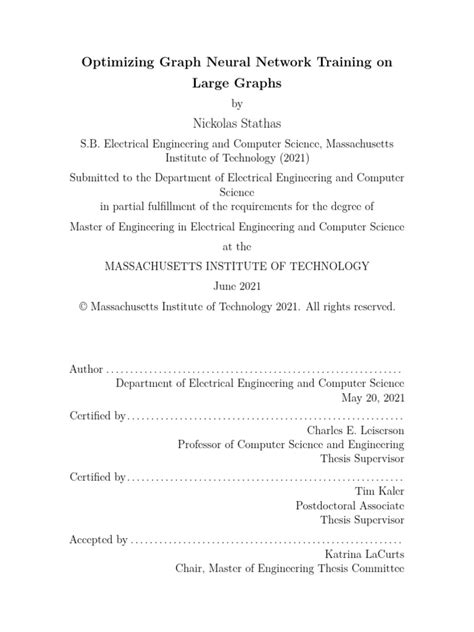 Thesis 2021 Optimizaiton Gnn Stathas Nistath Meng Eecs 2021 Thesis Pdf Computing