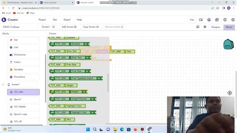 input data di firebase menggunakan kodular youtube