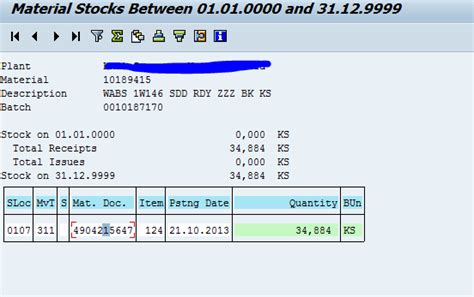 Solved Stock In Mmbe And Material Documents Total Is Not Sap Community