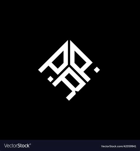 Prp Letter Logo Design On Black Background Vector Image