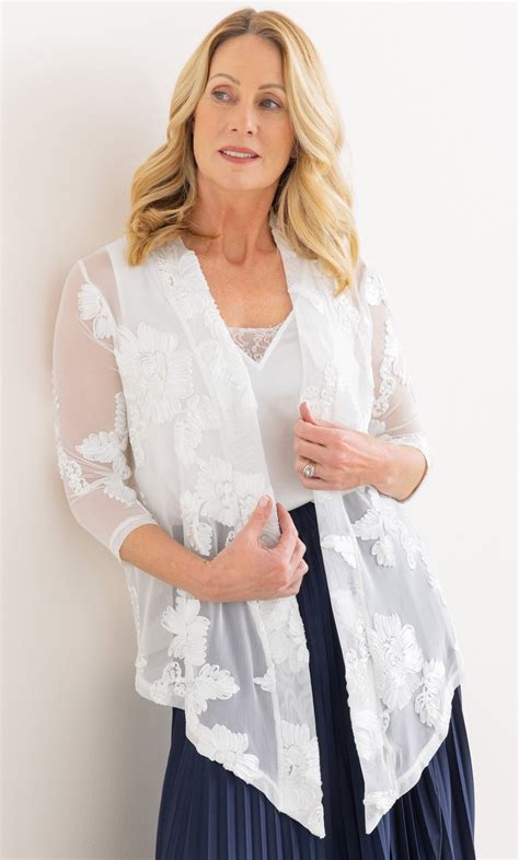 Anna Rose Cornelli Mesh Cover Up In White Klass