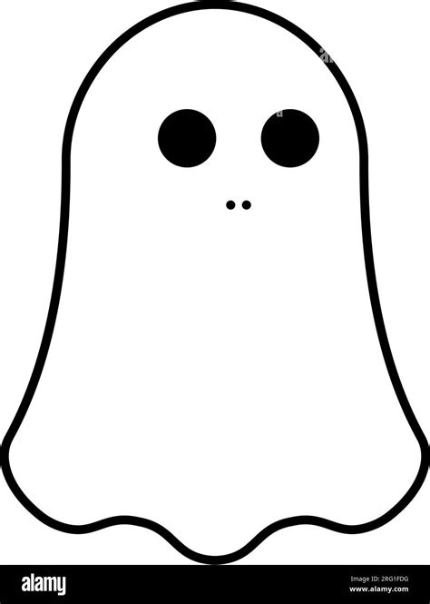 Cute Ghost Icon Symbol Vector Illustration Stock Vector Image And Art Alamy