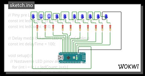Blikacka Diod Wokwi Esp32 Stm32 Arduino Simulator