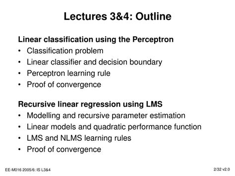 Ppt Lectures 3and4 Linear Machine Learning Algorithms Powerpoint Presentation Id557594