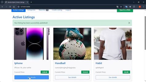 Project 2 Commerce Harvard Cs50 Programming With Python And Javascript Youtube