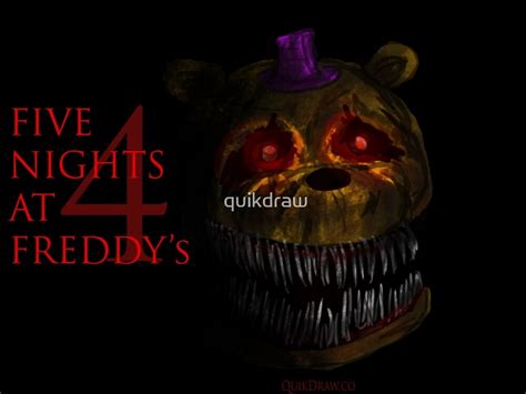 Five Nights At Freddy S Nightmare Fred Bear By Quikdraw Redbubble