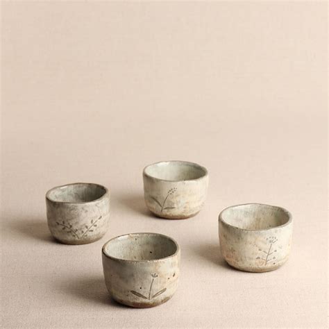 김상만 돌멩이 잔 열매달 도자기 도예 머그