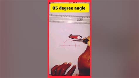 85 Degree Angle With Compass 🔥maths Shortsvideo Shorts Short Youtube
