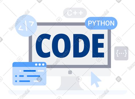 Lettering Code With Programming Languages Text Png Svg